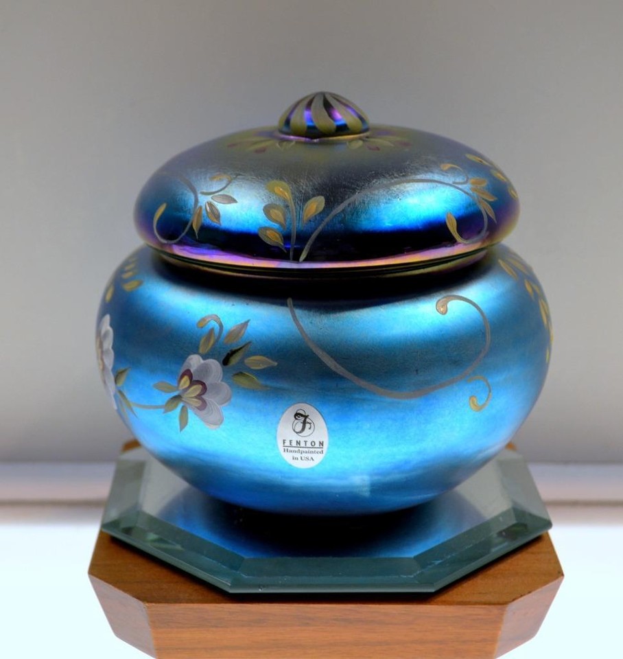 FENTON PUFF BOX Favrene HONOR COLLECTION #500/1950 7480FW FREEusaSHIP ...