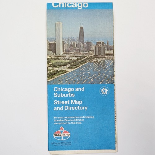 c1976 Chicago Standard Oil Amoco Street Map Wisconsin Dells Guide ...