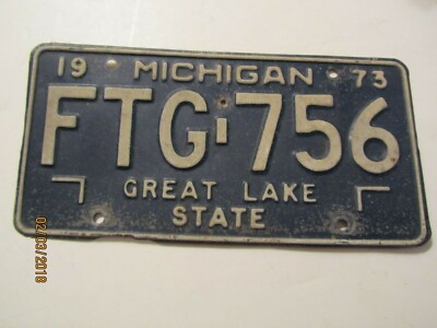 Vintage 1973 Michigan License Plate FXS-503 | eBay