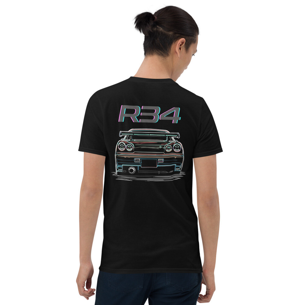 R34 GTR Rear View JDM Tuner Skyline GT-R Short-Sleeve Unisex T-Shirt | eBay
