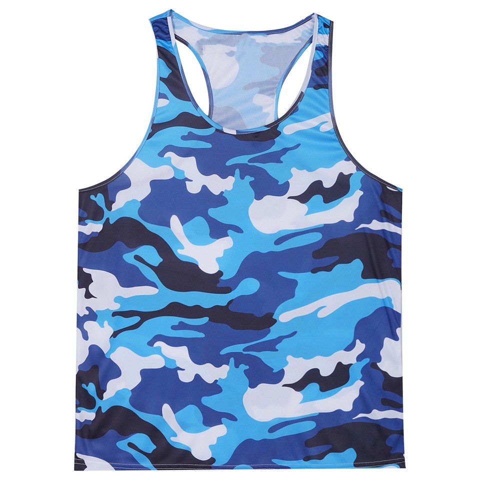 Men Gym Workout Tank Top Stringer Bodybuilding Muscle Vest Camouflage ...