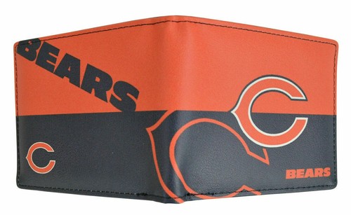 NFL Chicago Bears Men's Printed Logo Leather Bi-Fold Wallet | eBay
