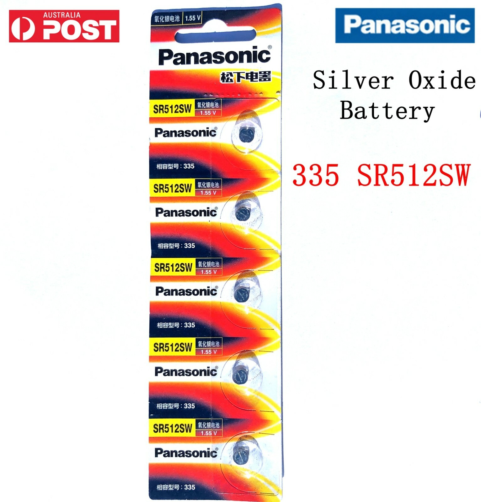 Panasonic Silver Oxide Battery SR44 SR416SW SR616SW SR521SW SR936SW ...