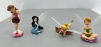 Four Disney Tinkerbell Doll Fairies Figures My Fairy Garden Cake ...