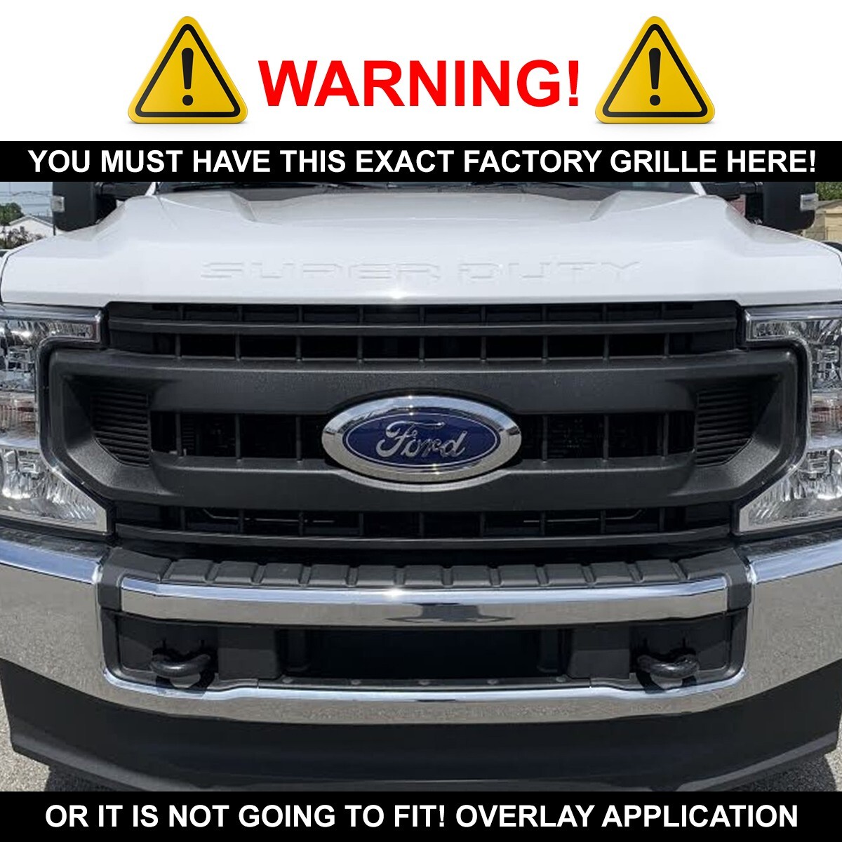 For 2020-2022 Ford F-250 F-350 F-450 XL Super Duty Chrome Grille Grill ...