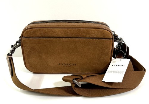 Coach Jayden Suede + Leather Crossbody Sienna NWT | eBay