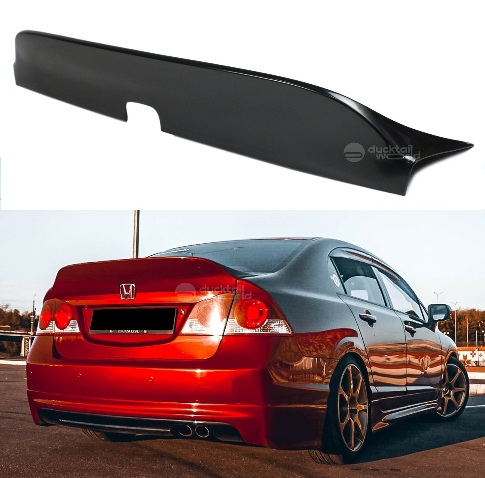 Ducktail spoiler for Honda Civic FA FD Acura CSX 2005-2011 Rear Boot ...