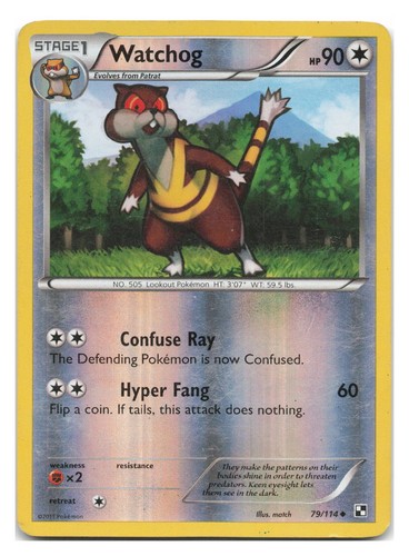 Watchog #79/114 Black and White Pokemon tcg REVERSE HOLO | eBay
