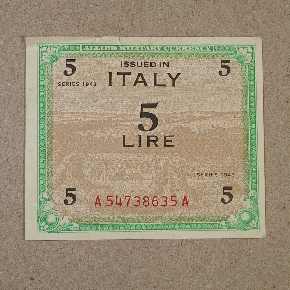 World Allied Military Currency Lot WWII 1942 Banknote Lire Won Yen 1923 ...