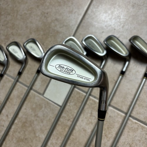 Top Flite XL2000 Iron Set 4-9 SW PW Light Weight Graphite RH 8 Piece ...
