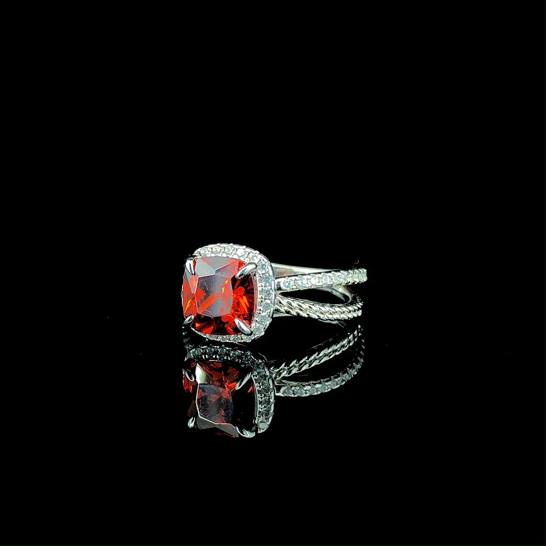 Firestone Elegance Silver Ring , Anniversary Gift, Christmas Gift | eBay