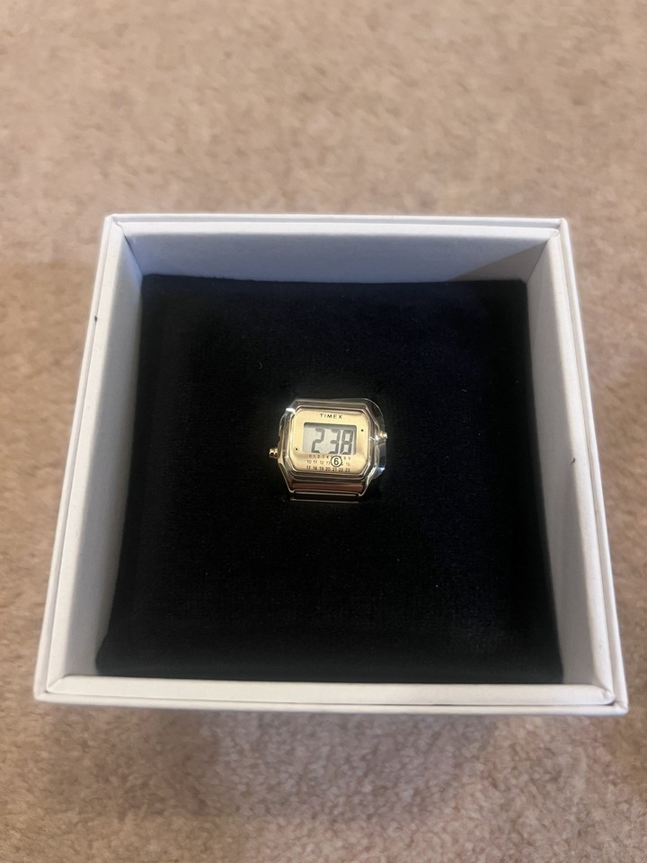 MM6 Maison Margiela x TIMEX T80 Gift Set T80 Ring Watch Gold Authentic ...