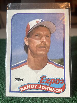 1989 Topps MLB Baseball Card Randy Johnson Rookie #647 Montreal Expos ...