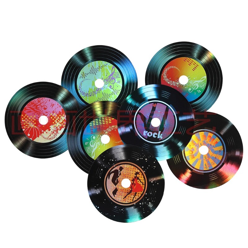 Rock & Roll Music Party Decoration Paper Record Cutouts Craft Room ...