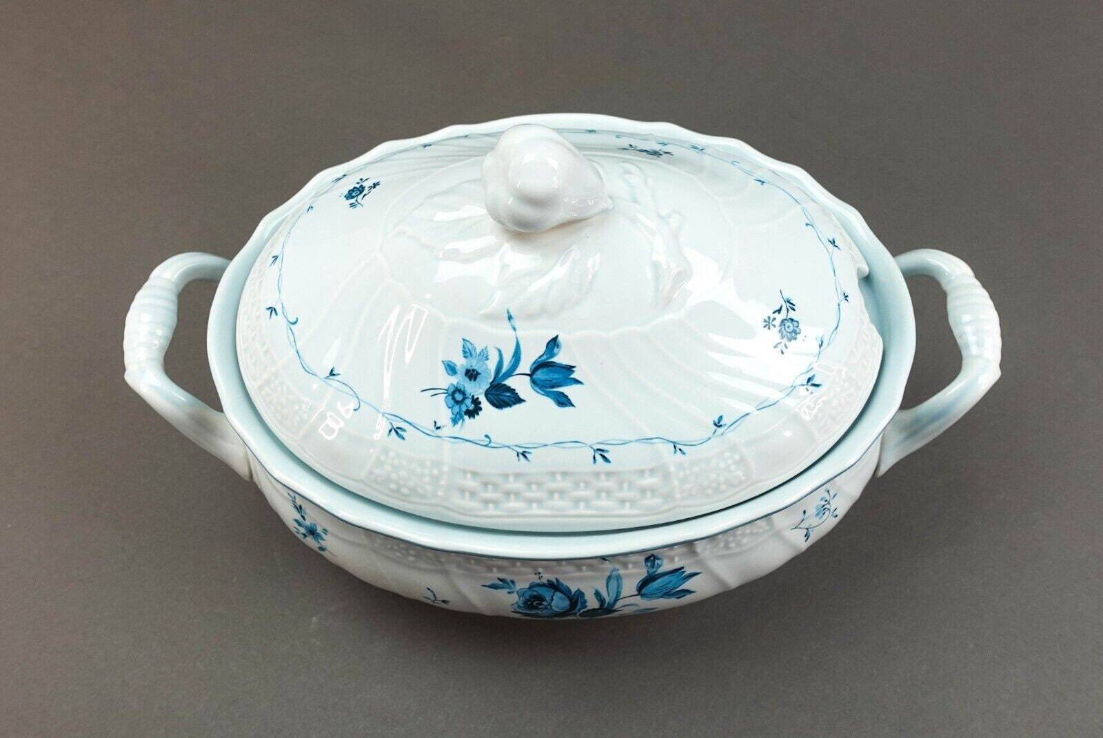 Mikasa Japan Precious Blue Sheffield D2502 Blue Floral Tureen With Lid ...