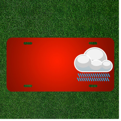 Custom Personalized License Plate With Add Names To Weather Rain Clouds ...