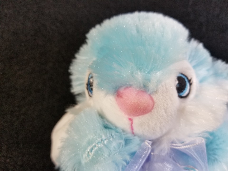 Bunny Rabbit 7" Stuffed Plush Easter Blue Thumper Sewn Eyes Baby Toy ...