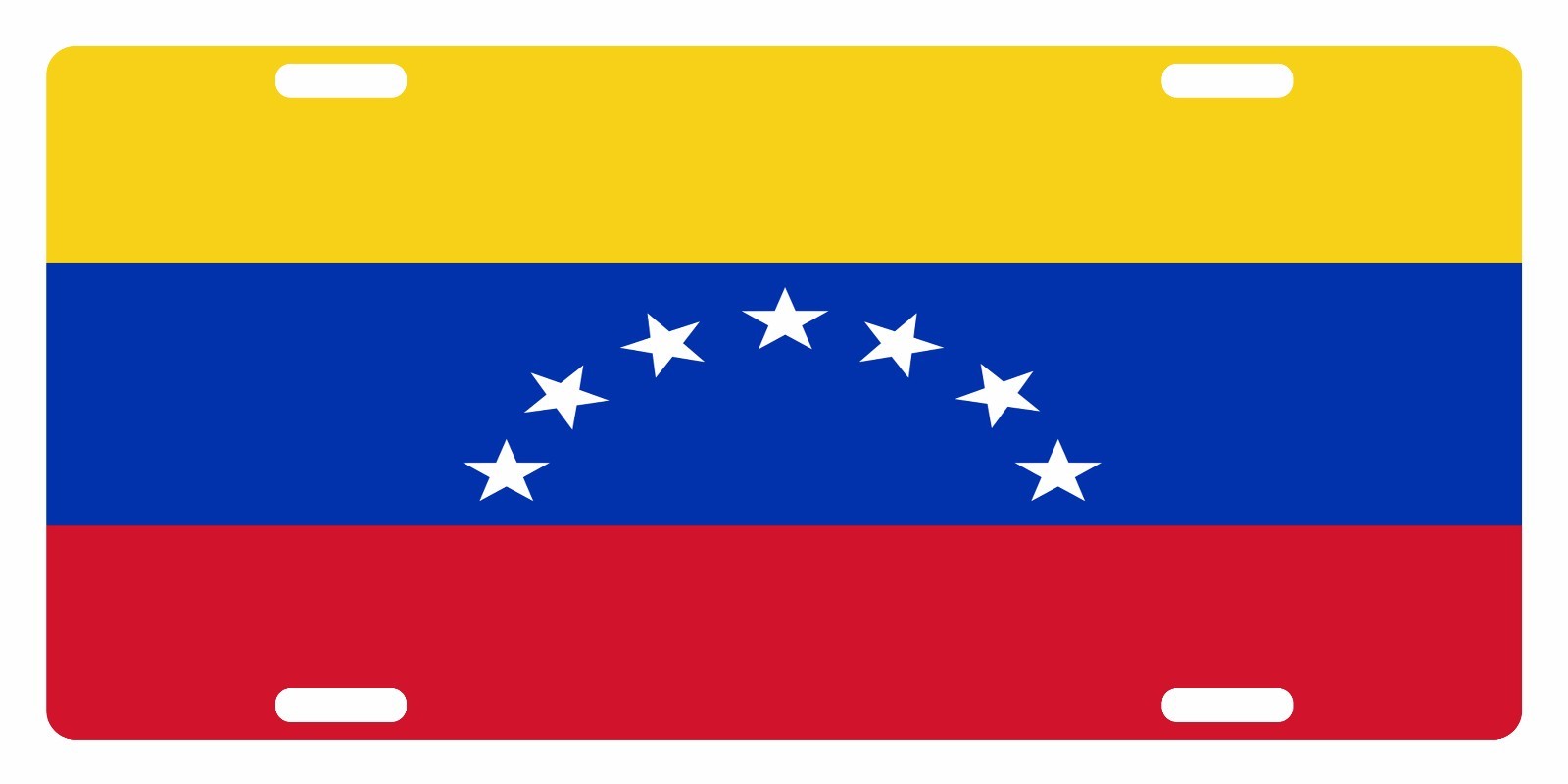 VENEZUELA Flag Custom License Plate Venezuelan Tricolor Emblem Original ...