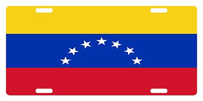 VENEZUELA Flag Custom License Plate Venezuelan Tricolor Emblem Original ...
