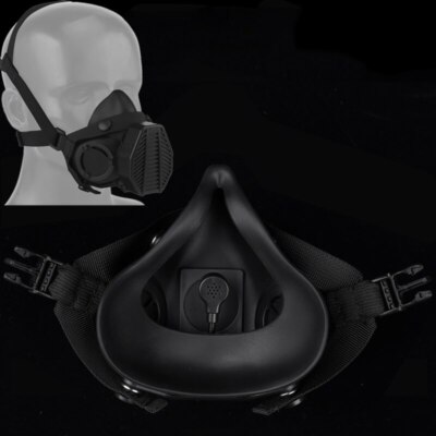 Head-Mounted / Helmet Rail Mount Tactical Breathing Gas Mask Built-In ...
