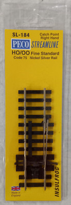 Peco SL-184 OO Gauge Code 75 Insulfrog R/H Catch Point/Turnout | eBay ...