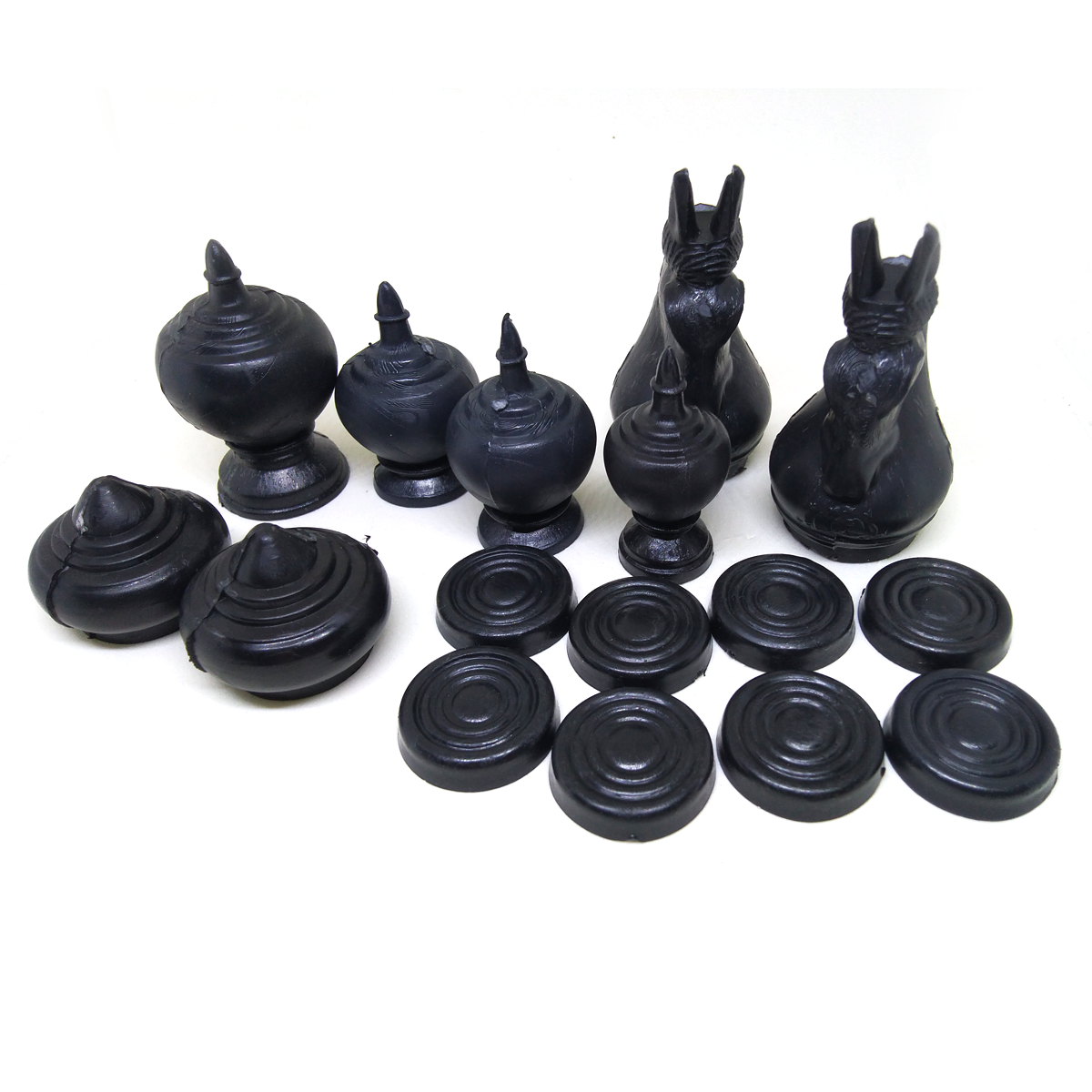 6 Sets Thai Chess + Paper Board Makruk Plastic Traditional Game (Black ...