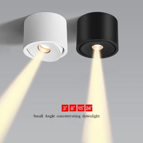 Led Spotlight Dimmable Ultra-thin Small Beam Angle Spotlights 3°8°15°24 ...