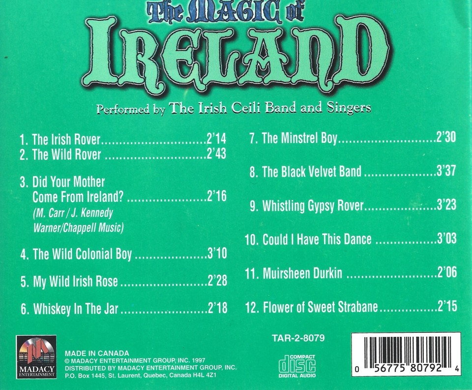 The Magic of Ireland by The Irish Ceili Band And Singers (Cd 1997) | eBay