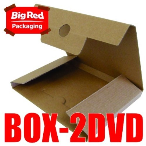 100 DUAL DVD Cardboard Box Mailers 18x210x292mm Cartons Fits 2 x DVD ...