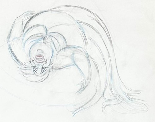 1989 RARE WALT DISNEY THE LITTLE MERMAID URSULA ORIGINAL ANIMATION ...