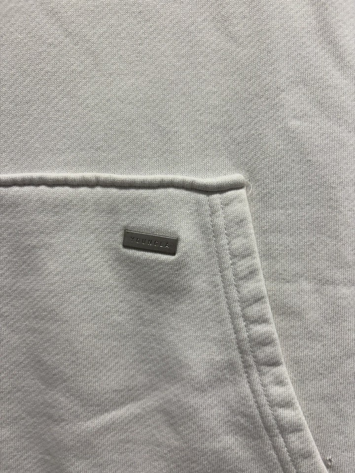 Young LA Hoodie Mens Small White Streetwear Hooded Sweatshirt Jacket ...