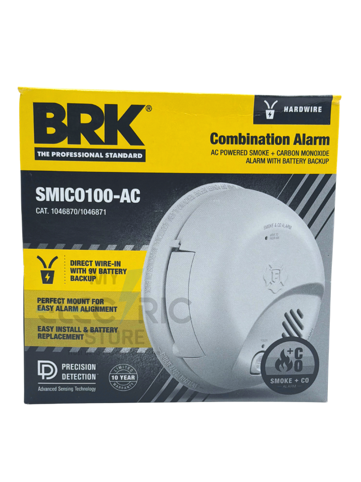 FIRST ALERT SMICO100-AC SMOKE CO COMBO ALARM HARDWIRED BATTERY BACKUP ...