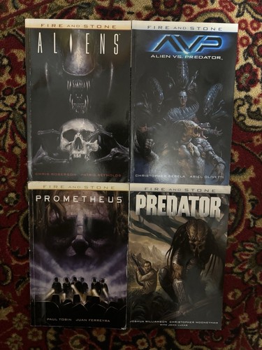 Fire And Stone Comic TPB Lot Of 4 Aliens Predator Prometheus Vs Dark ...