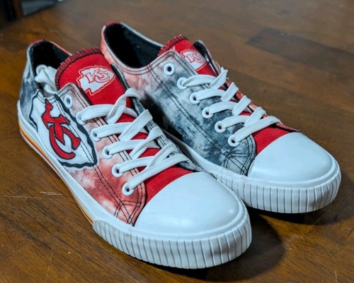 Foco Kansas City Chiefs Canvas Low Top Shoes Size 9 Womens Tie Dye | eBay