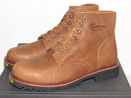Chippewa Classic 2.0 6" Plain Boots Mens 12 Bourbon Brown Steel Toe ...