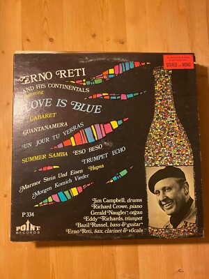 Erno Reti & His Continentals Featuring Love Is Blue Vintage 33rpm VG+ ...