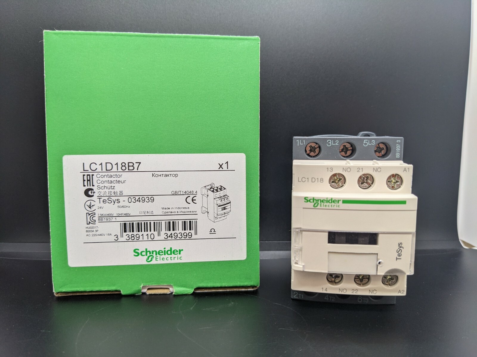 Square D LC1D18B7 18 Amp 3 Pole 24V AC Contactor | eBay
