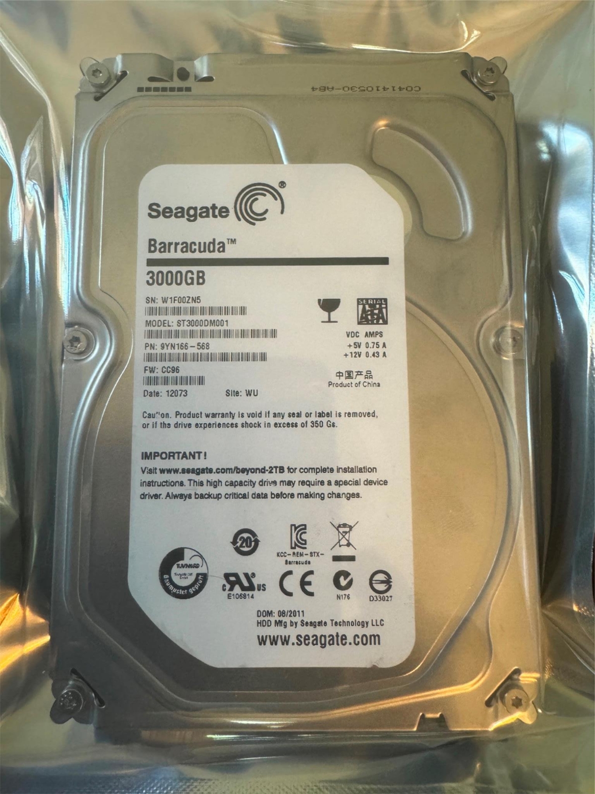 ST3000DM001 Seagate Barracuda 3TB 3.5 Internal Hard Drive | eBay
