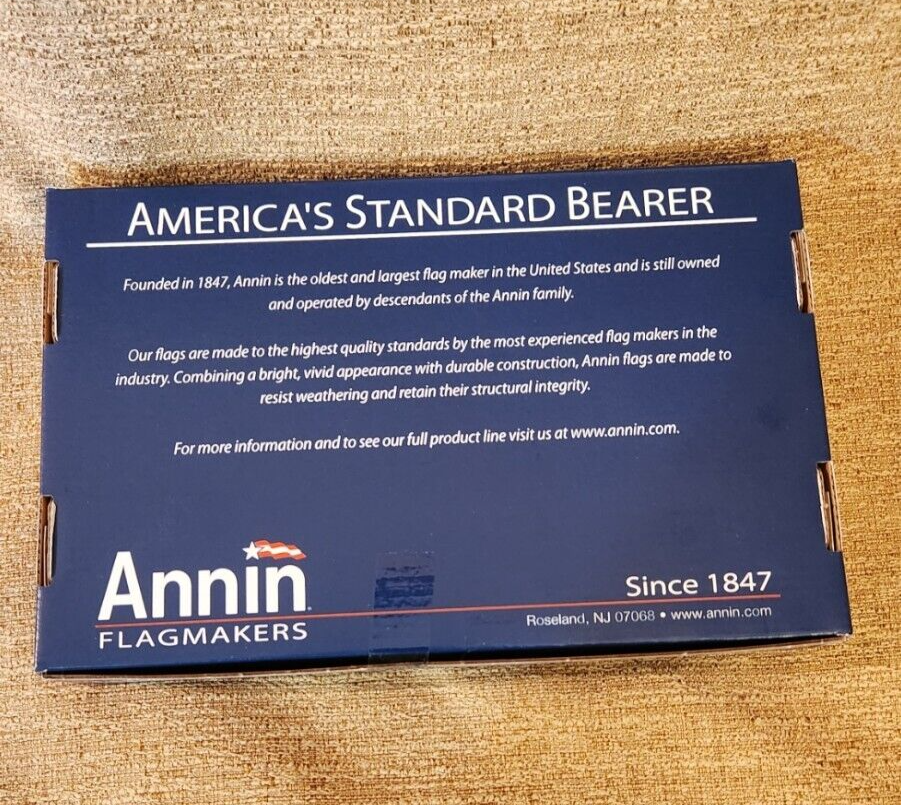 Open Flag Annin Flagmakers #483502 Nyl-Glo nylon Stripe 3 x 5 ft. MADE ...