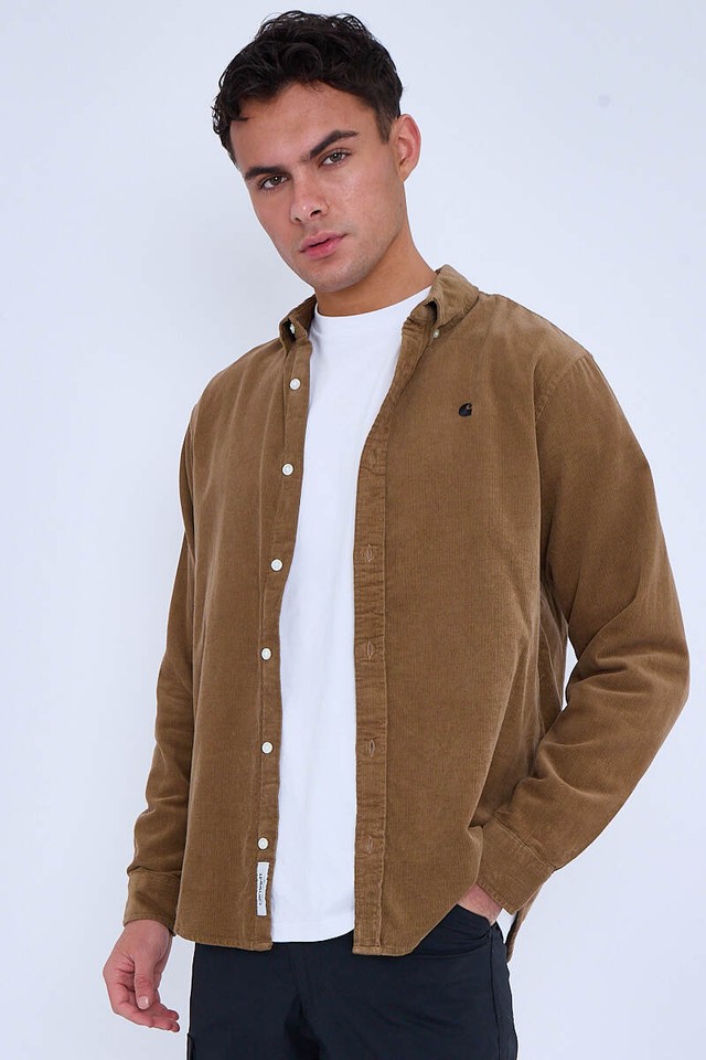 Mens Carhartt WIP Madison Corduroy Cord Shirt Jacket Cotton Shacket ...