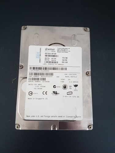 Disque Dur 73.4GB SCSI U320 10K 90P1309 | eBay