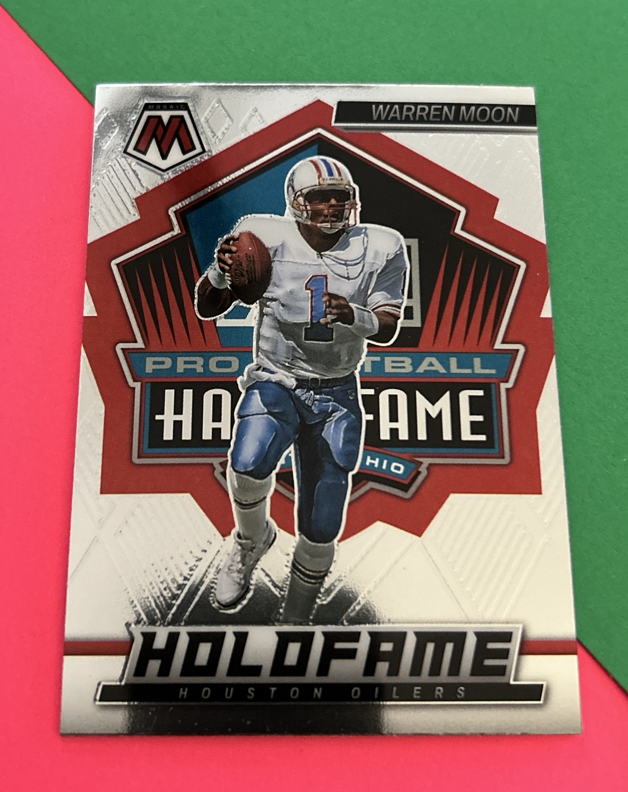 2022 Mosaic Warren Moon Houston Oilers Hall Of Fame Holofame Card #HF ...