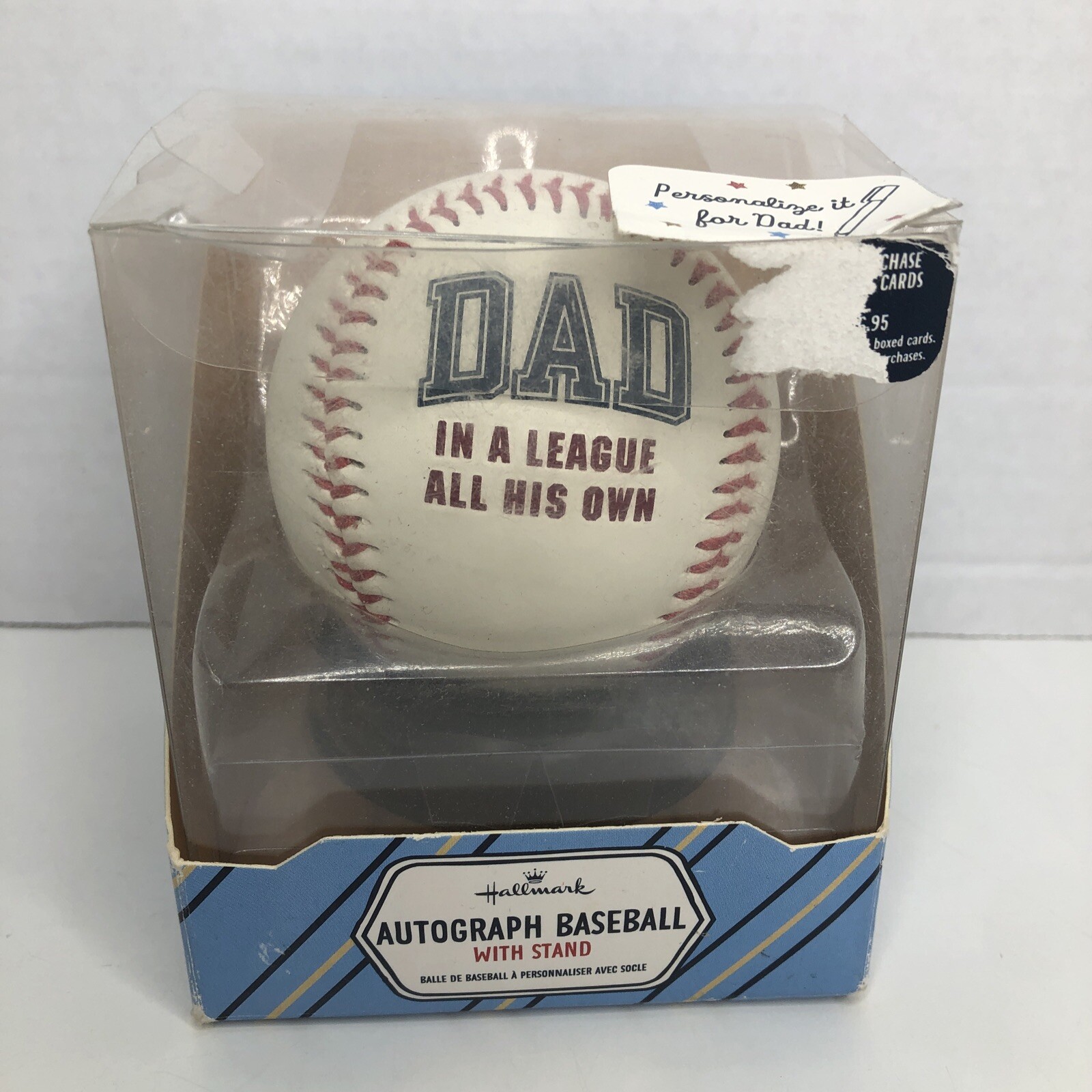 Hallmark DAD League of His Own Autograph Baseball with Stand Fathers ...