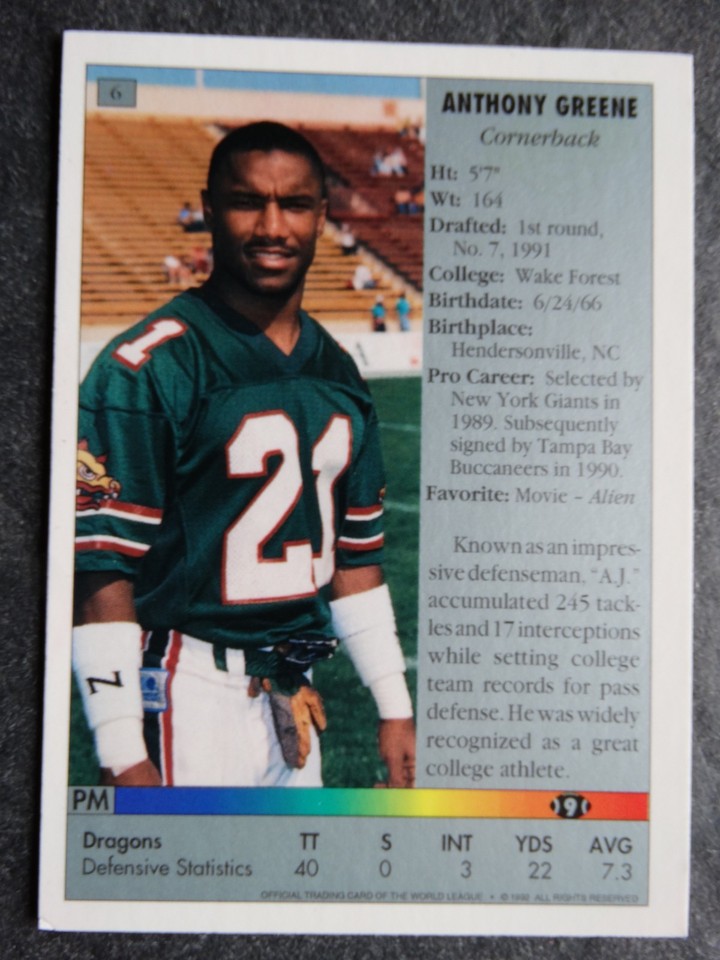 1992 Ultimate World League WLAF Football Cards Complete Your Set You U ...