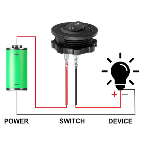 RUNCCI-YUN 5 Pcs 12V 10A round Rocker Switch，Toggle Rocker Switch Panel ...