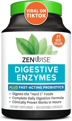 Zenwise Probiotic Digestive Multi Enzymes, Probiotics for Digestive ...