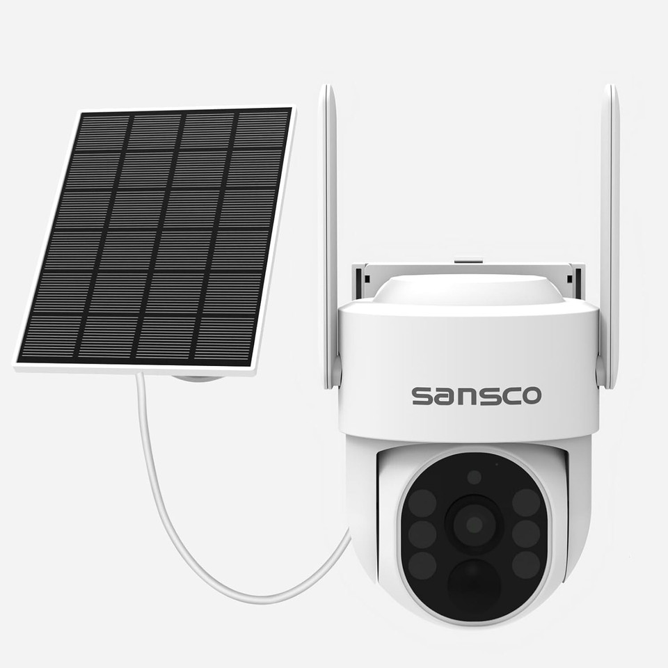 10CH NVR Wireless Solar Powered CCTV System 4MP WiFi PTZ Audio Outdoor ...