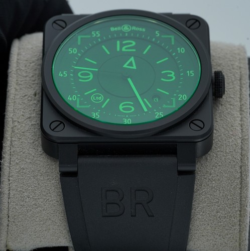 Bell & Ross BR03 03-92 HUD LIMITED EDITION AUTOMATIC BLACK DIAL BOXES ...