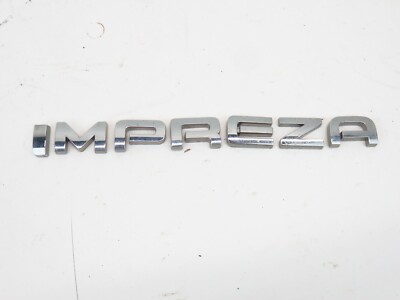 2008-2014 Subaru Impreza WRX Emblem "IMPREZA" Badge Trunk Lid Rear ...