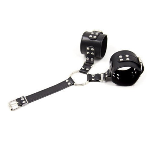 Unisex Neck Wrist Handcuff Bandage Restraint Open Mouth Gag Couple ...